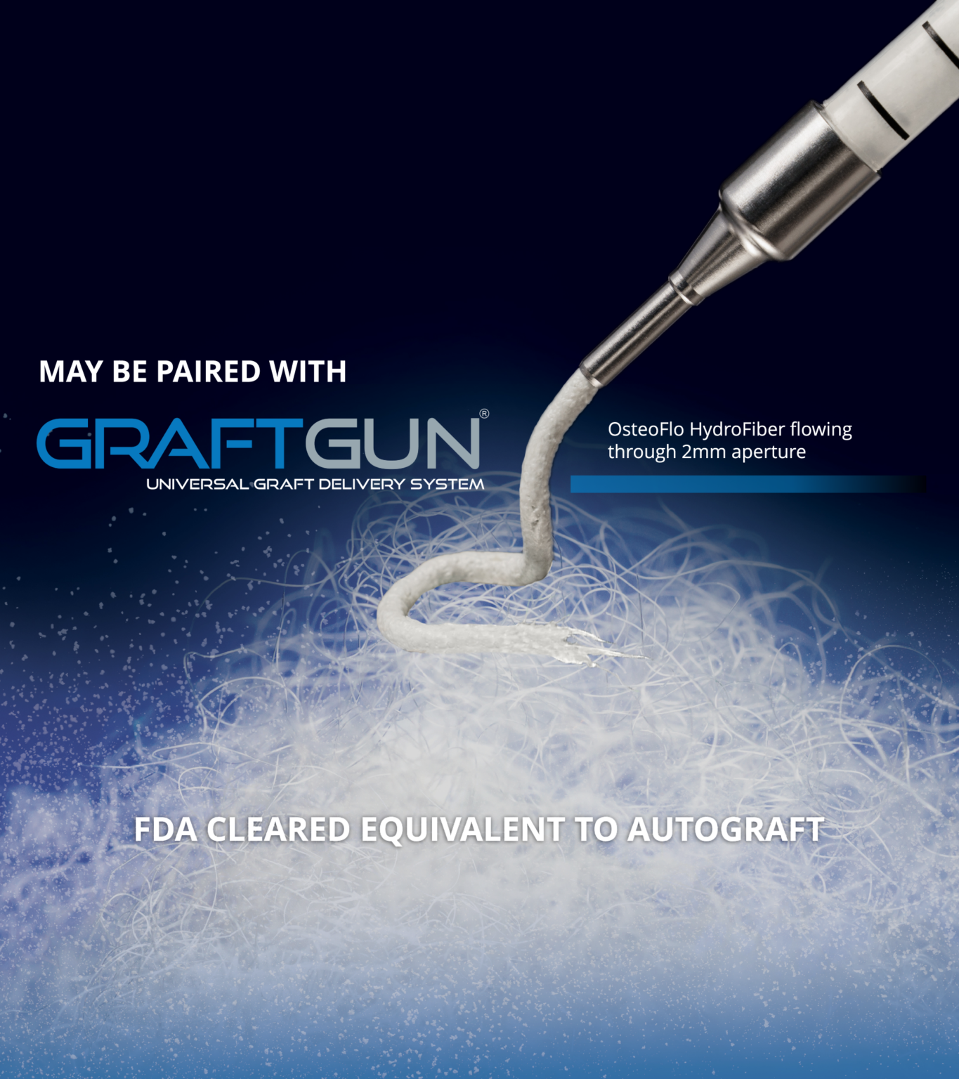 OsteoFlo® HydroFiber™ - SurGenTec Graftgun®